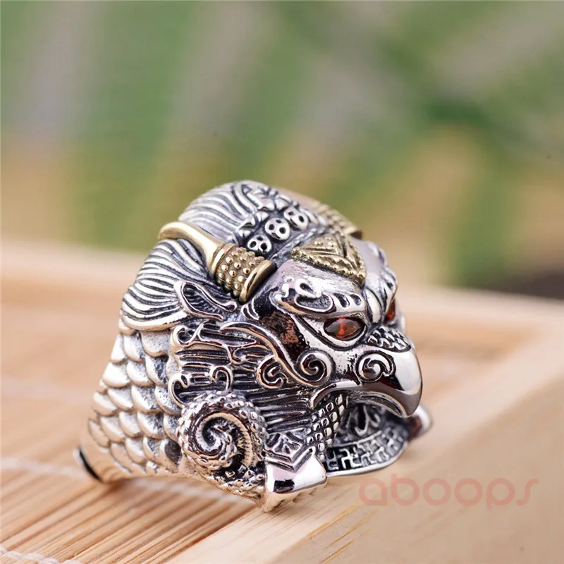 Vintage 925 Sterling Silver Buddhism Garuda Great Golden-winged Peng ...
