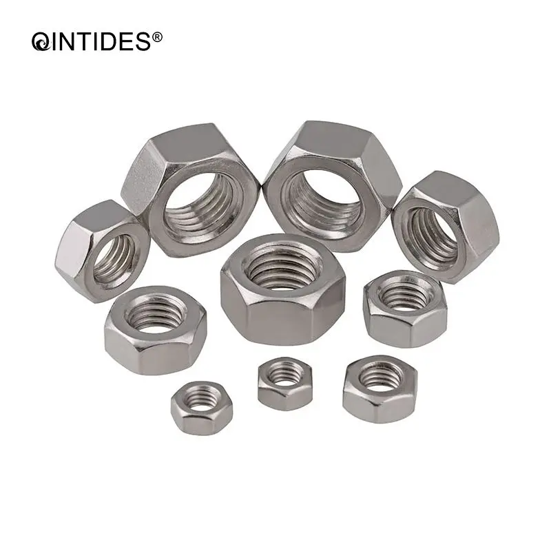 QINTIDES M1 M10 Hexagon Nuts With Metric Screw Threads 304 Stainless ...