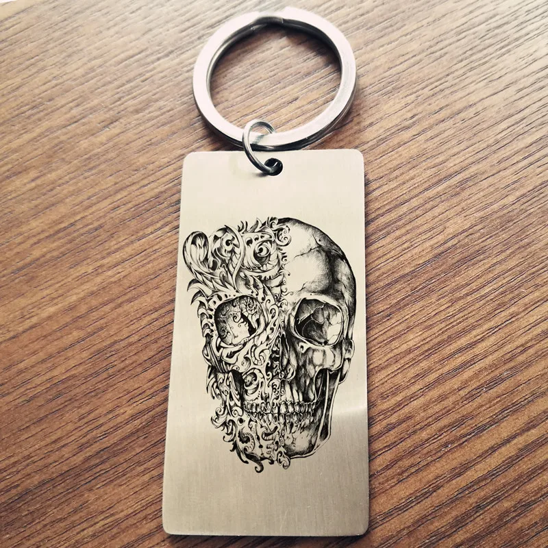 skeleton keychain key ring skull key chain key holder creative ...