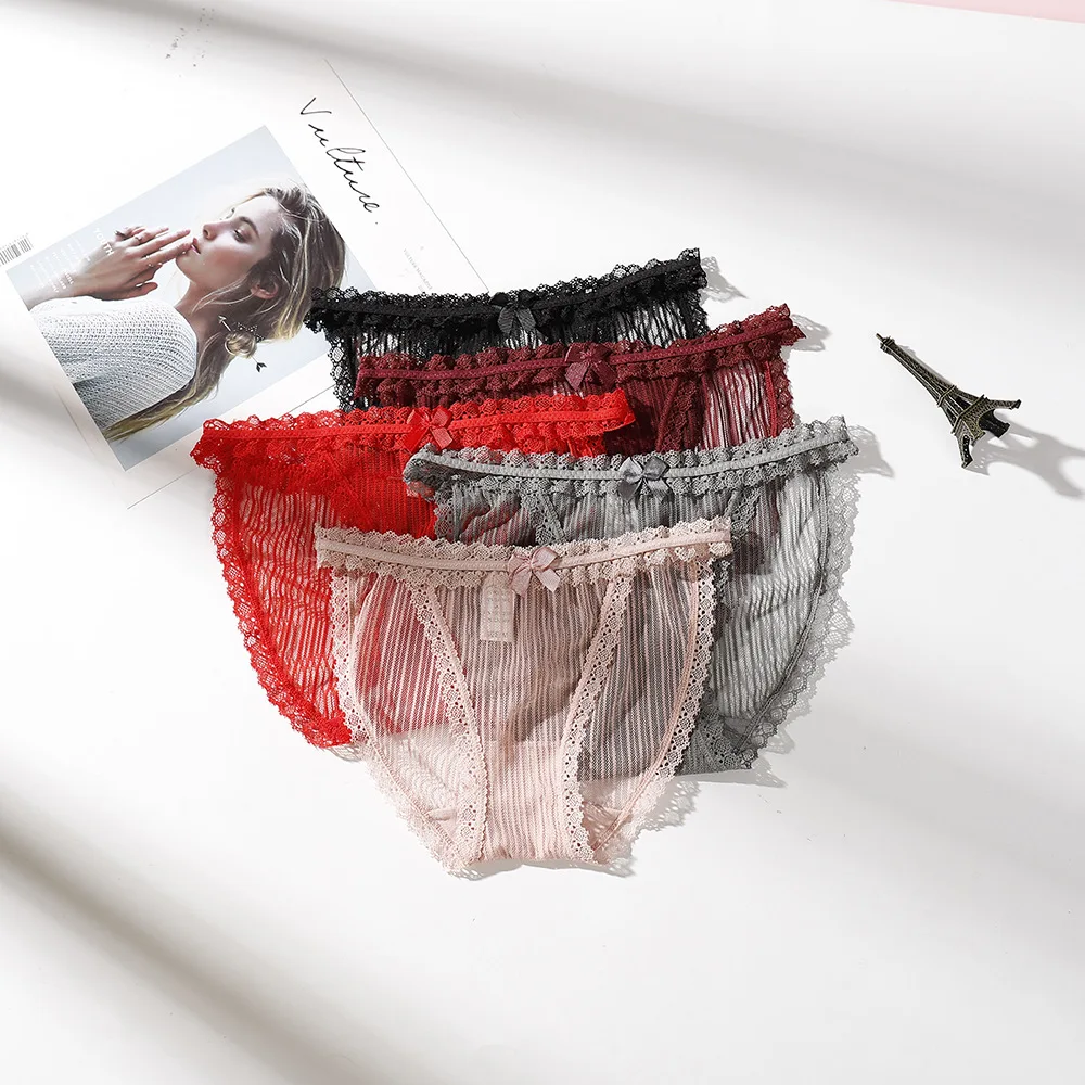 Glamour panties women's lace panties ultra thin comfortable low waist ...
