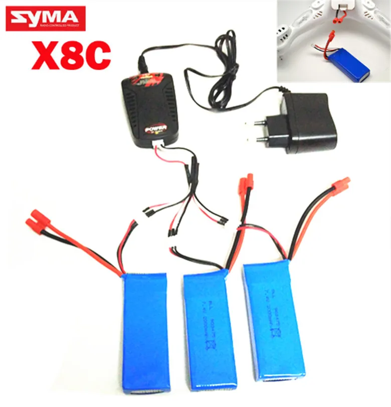 Syma X8 X8A X8C X8C/W X8C 1 X8W 7.4V 2000mAh spare parts LiPo battery ...