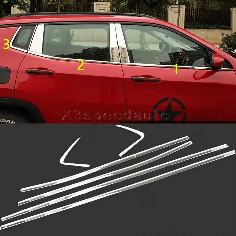 Auto styling Per Jeep Compass Porta Finestra in Basso Davanzale Della ...