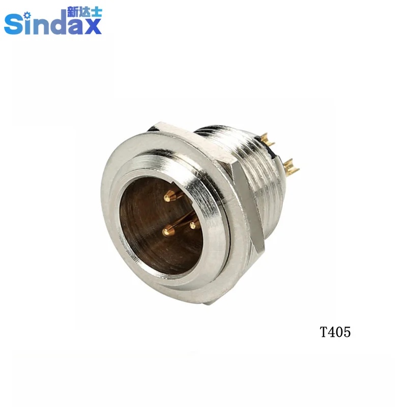 XLR Connector 3 Pin Male XLR Panel Mount Wire Connector Male Plug XLR ...