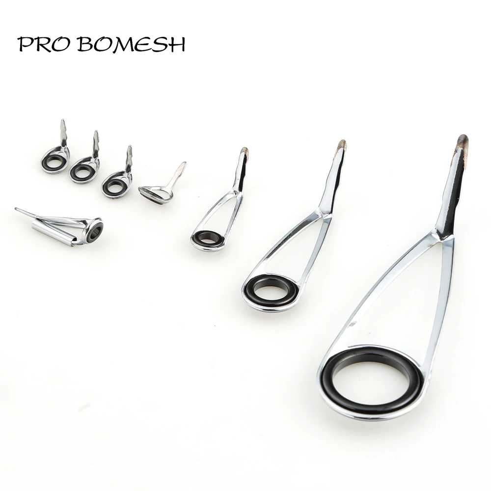 Pro Bomesh 7.5g 8pcs/Kit Spinning Fishing Rod Guide Set Kit With SIC ...