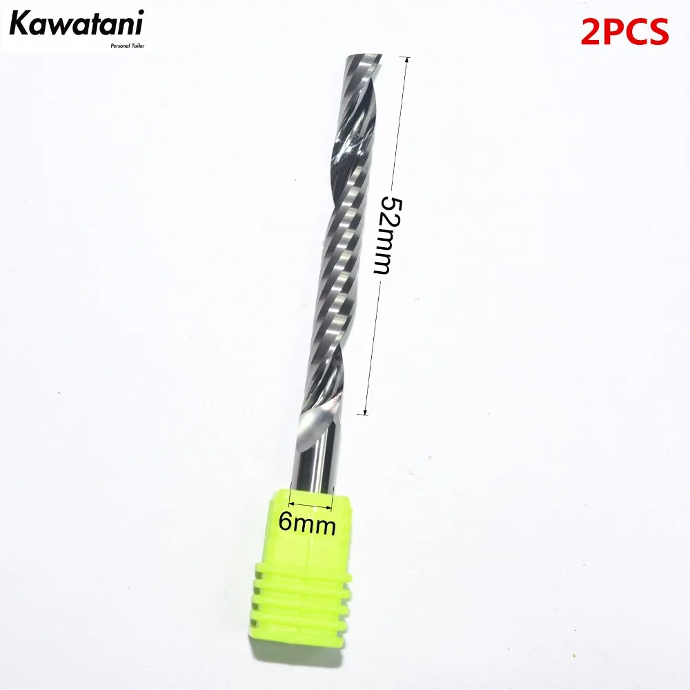 6mm*52mm 2pcs,Freeshipping CNC machine solid carbide insert router bit ...