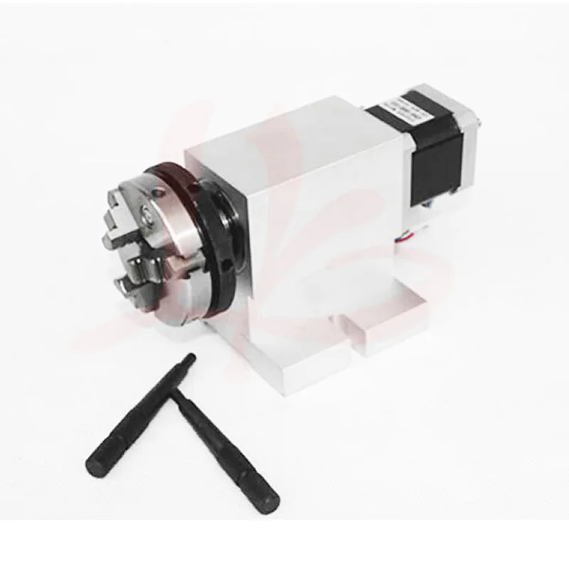 Harmonic Drive Reducer CNC 4th Axis 50mm 65mm 3 Jaw Chuck Rotary Axis ...