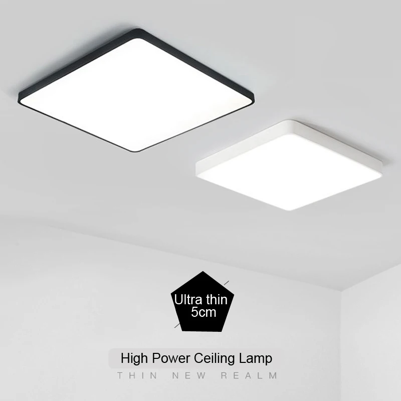 Xsky Ultra dünne Praktische 5 cm LED Decke Lampen Quadrat Schwarz/weiß ...
