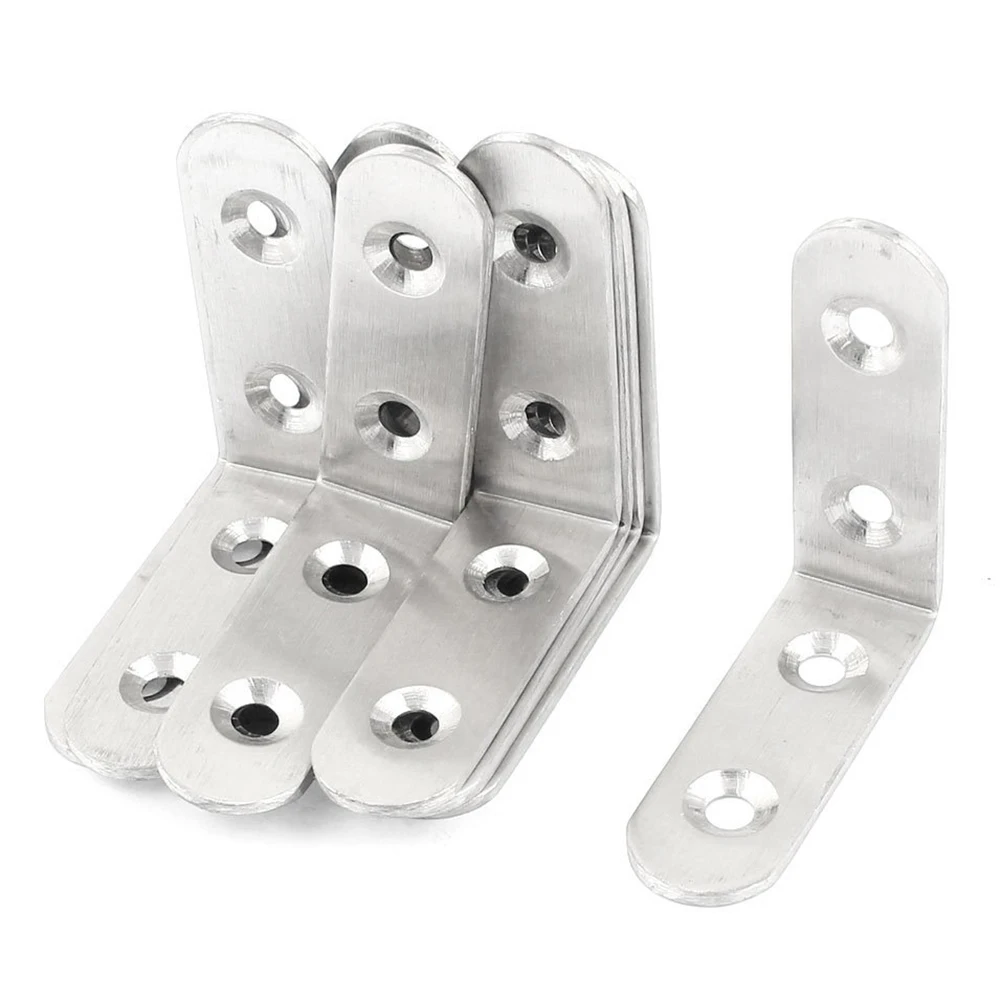 10 X Stainless Steel Shelf Support Corner Brace Angle Bracket 50x50mm