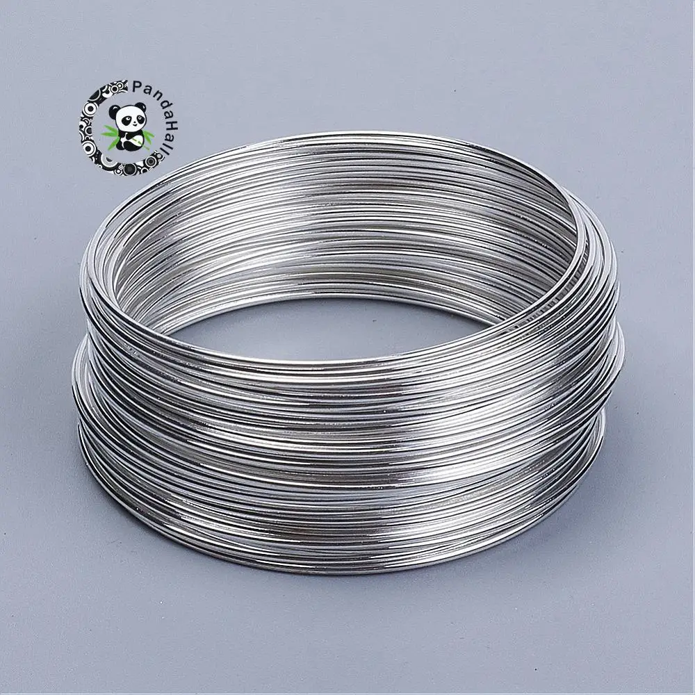 Memory Wire, Steel, Silver Color, 5.5cm, wire: 1.0mm, about 350 circles ...