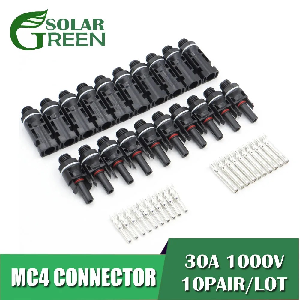 10 пар/лот 30A 1000VDC сетки галстук инвертор MC4 панели солнечных батарей монтажный разъем ...