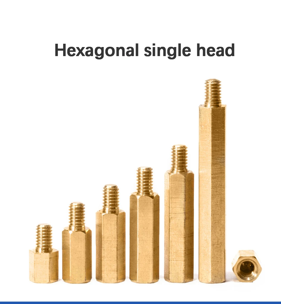 M4xL+ 6 мм Шестигранная латунная Мужская и Женская Стойка с резьбой Шестигранная компьютерная ...