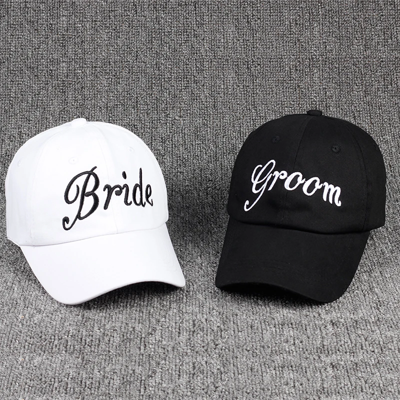 Groom Bride Squad Baseball Cap 100% Cotton Embroidery Bachelorette Hats ...