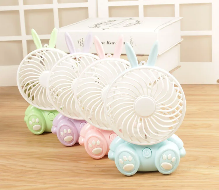 USB Interface Cute Rabbit Fan New Updated with Inner Battery Portable ...