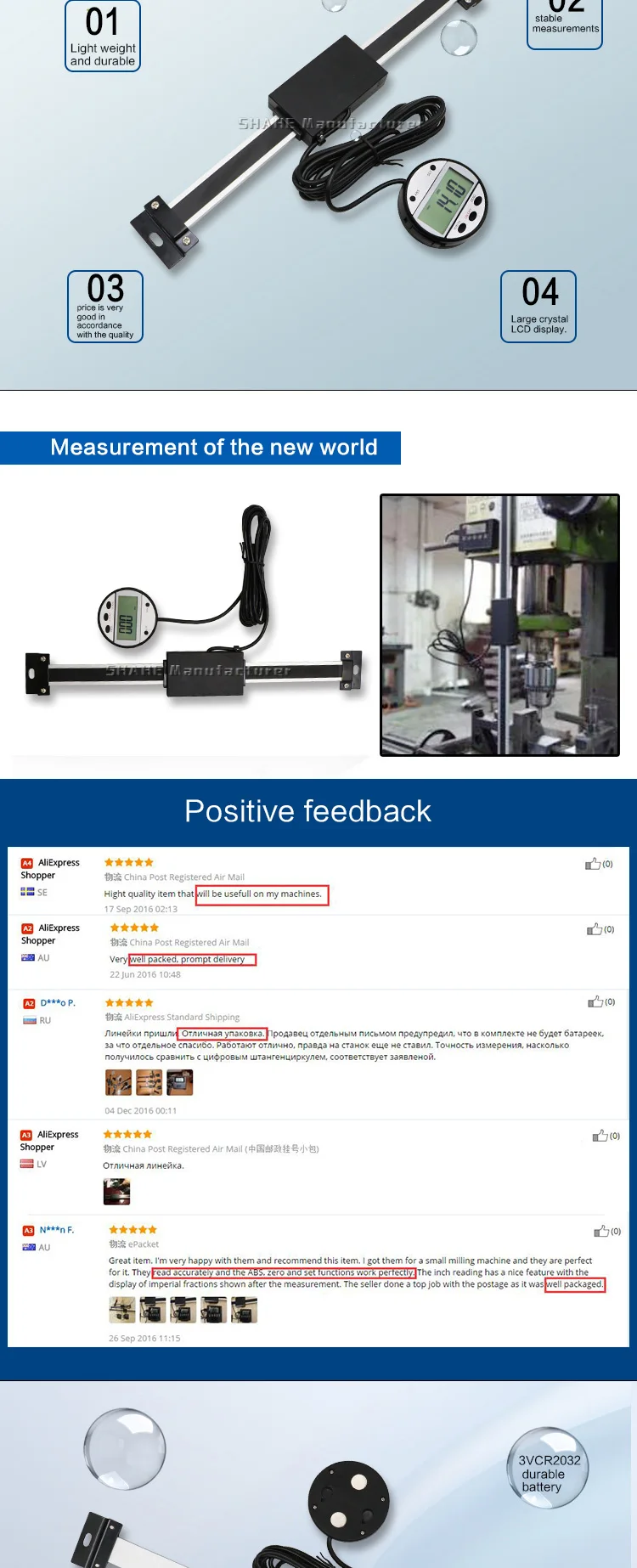 Instrumentos De Medição De Nível Shahe Vertical Linear Digital Escala