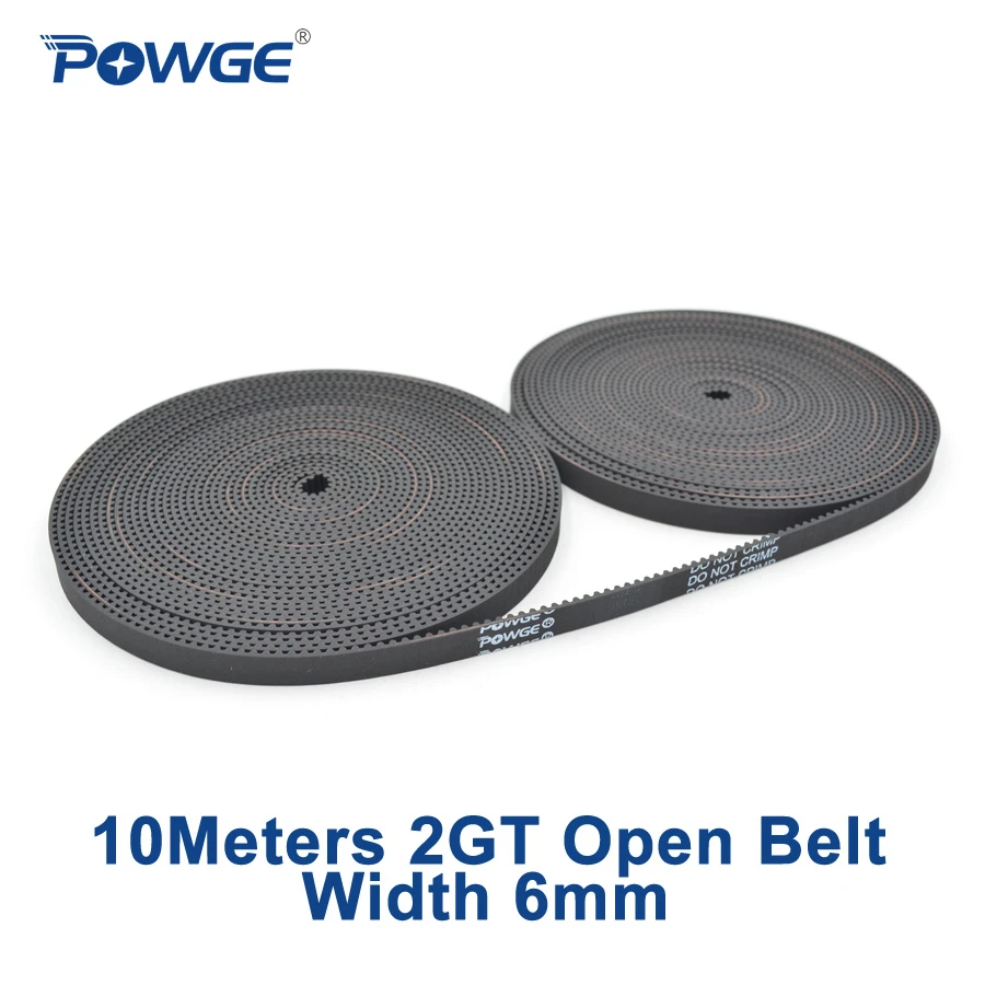 POWGE 2MGT 2M 2GT GT2 open synchronous Timing belt 2M 6 2GT 6 width 6mm ...
