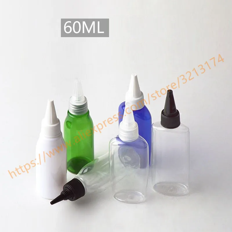60ml Pretty Colors PET Mini/Samples Bottle With Sharp Plastic Lid ...