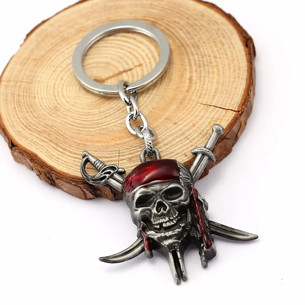 HSIC 5pcslot Pirates of the Caribbean Keychain Captain Jack Sparrow ...