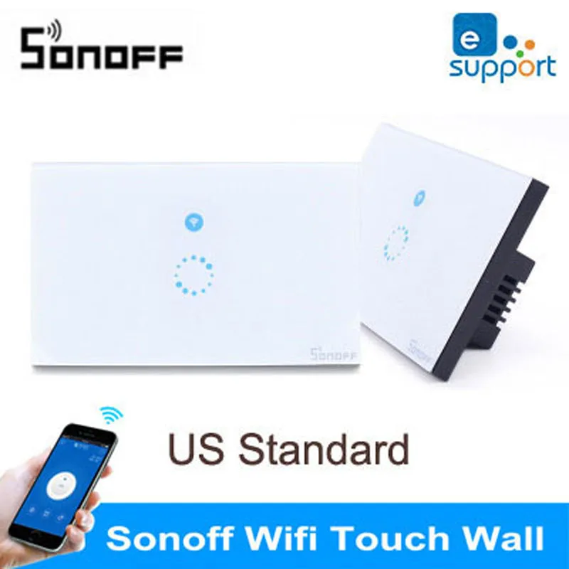 Sonoff US Standard Wireless Control Light Switches,Glass Panel Smart ...