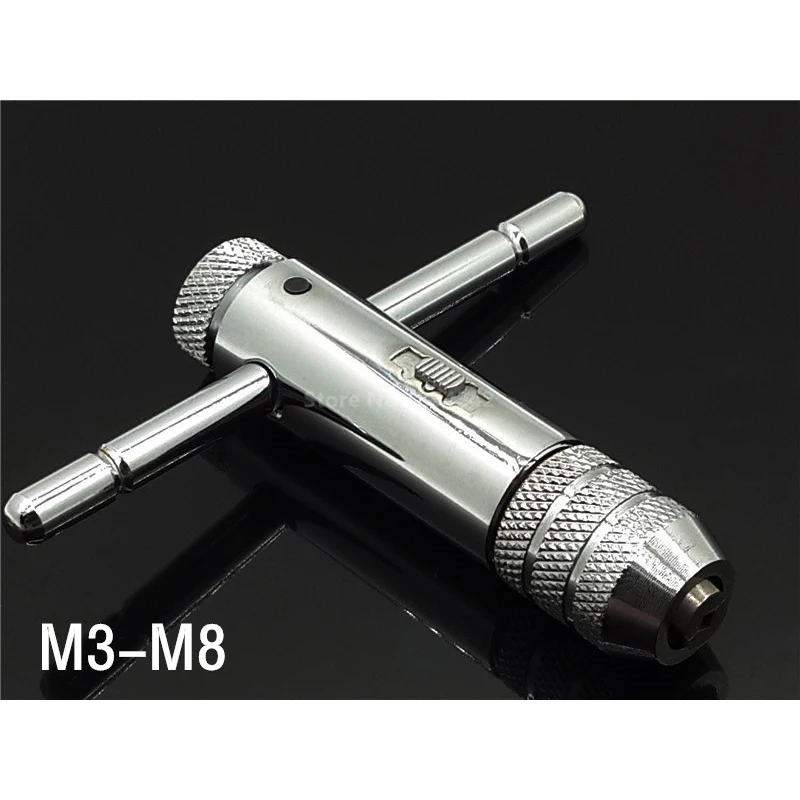 New Adjustable M3 M8 T Handle Ratchet Tap Wrench Machinist Tool ...