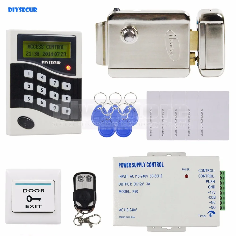 DIYSECUR-RFID-ID-Card-Keypad-Door-Access-Control-System-Kit-Electric ...