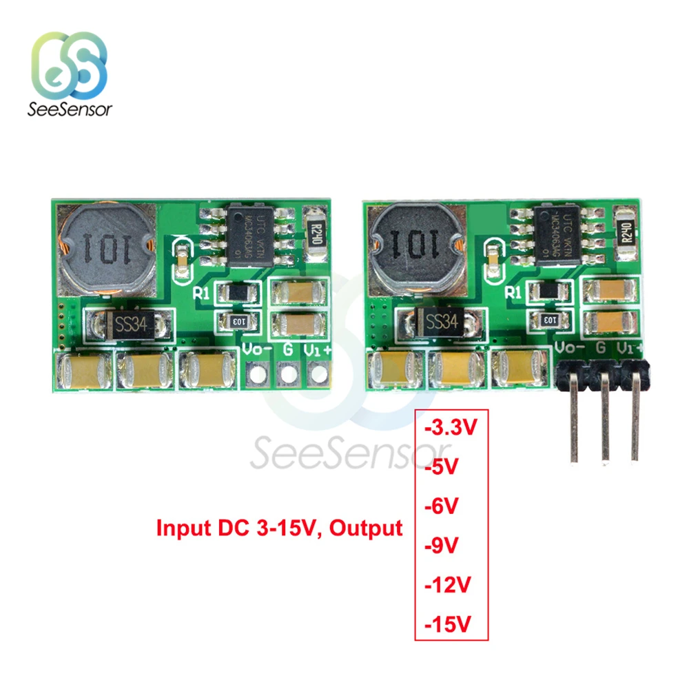 DC-DC +/- Voltage Converter Positive to Negative Step Down Power Supply ...