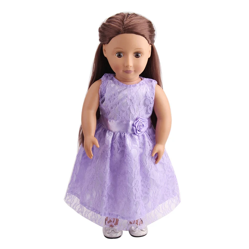 Doll-clothes-Elegant-purple-lace-rose-evening-dress-toy-accessories-fit ...