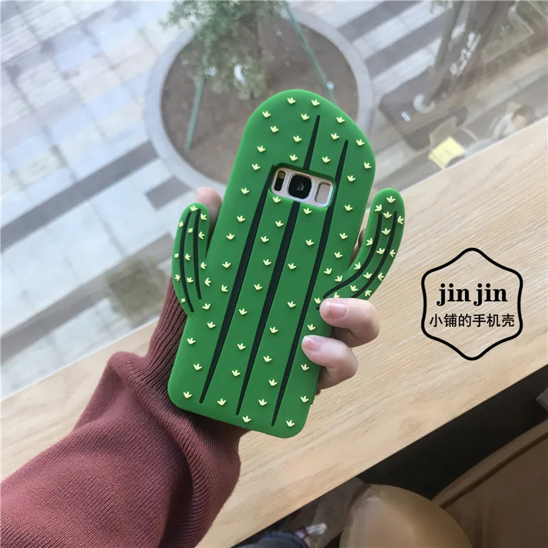 Cute Soft Silicone Cactus Phone Case 대 한 Samsung S7 패션 만화 Cactus 폰 ...