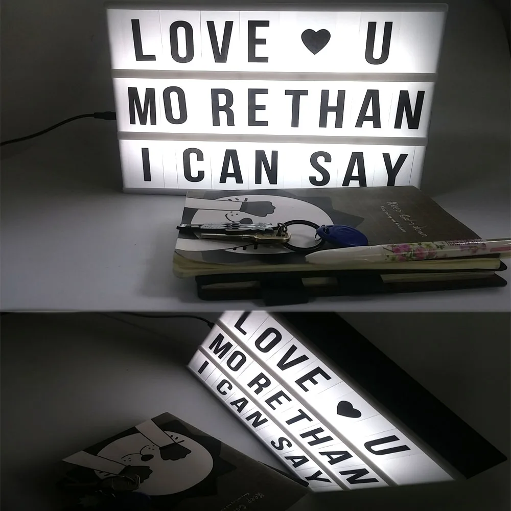 Cinema Lightbox with lightbox letters 85 light box for Home Decor board ...