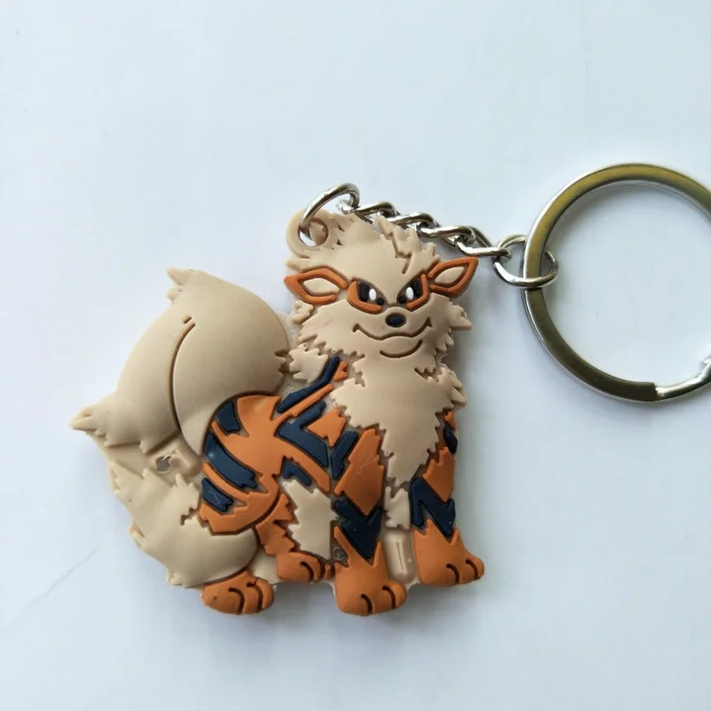 Anime Pokemon key chain Snorlax Poliwag Charmander Arcanine Psyduck ...