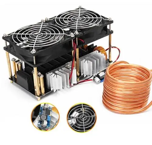 Placa de calentamiento por inducción ZVS de 2000W, módulo calentador de controlador Flyback ...