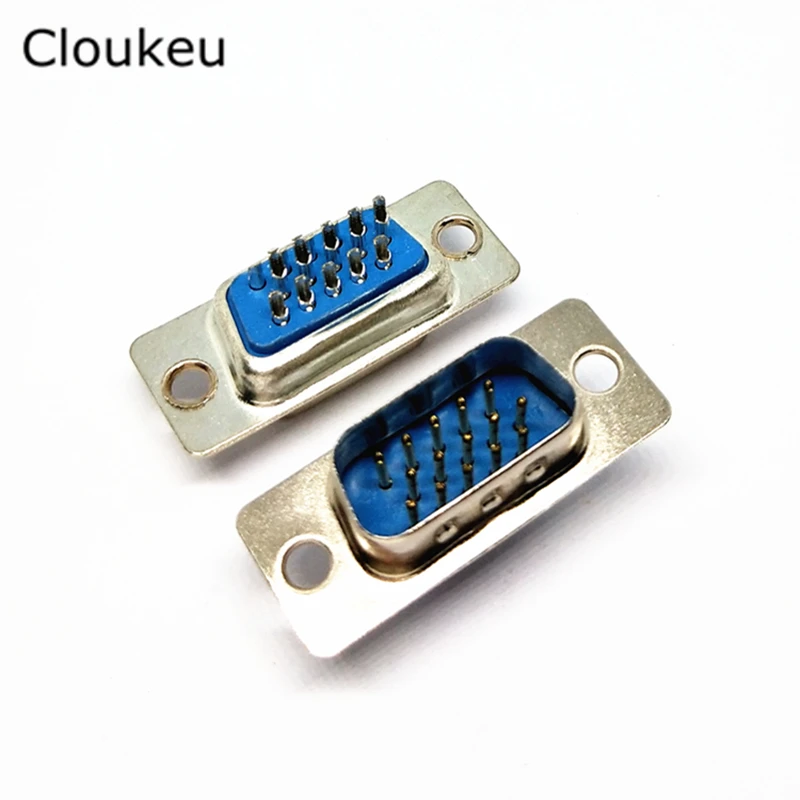 5Pcs DB15 Pin Male Welded Connector VGA plug serial port DB15 adapter 3 ...