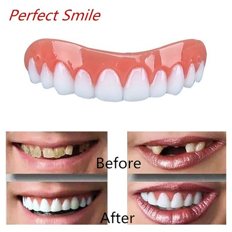 Instant Teeth Whitening Comfort Fit Flex Silicone Prefect Smile Veneers ...