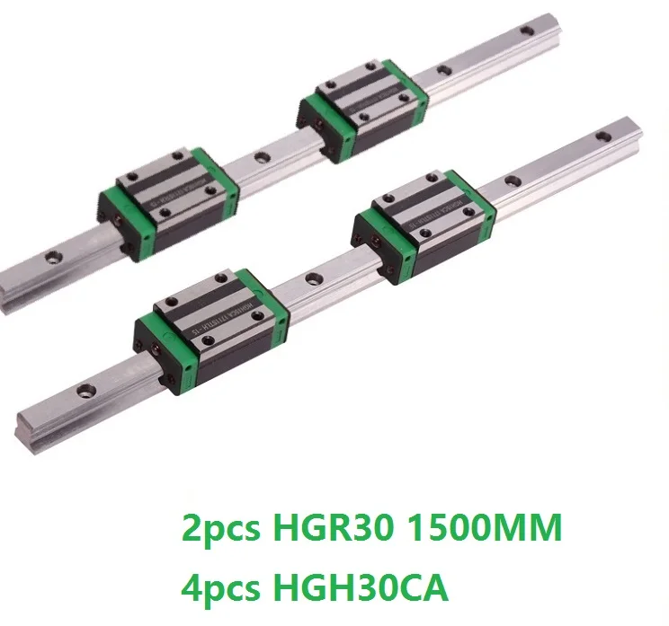 2pcs-Linear-Guide-Rail-HGR30-L-1500MM-And-4pcs-HGH30CA-Linear-Narrow-Sliding-Blocks-Carriages ...