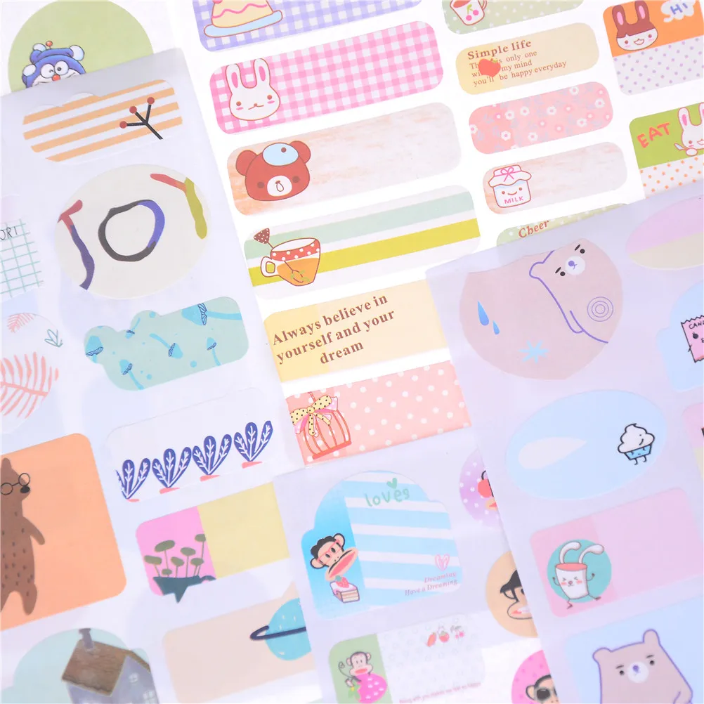 1Sheet Cartoon Name Multicolour StickersLabels Tags Children Stickers ...