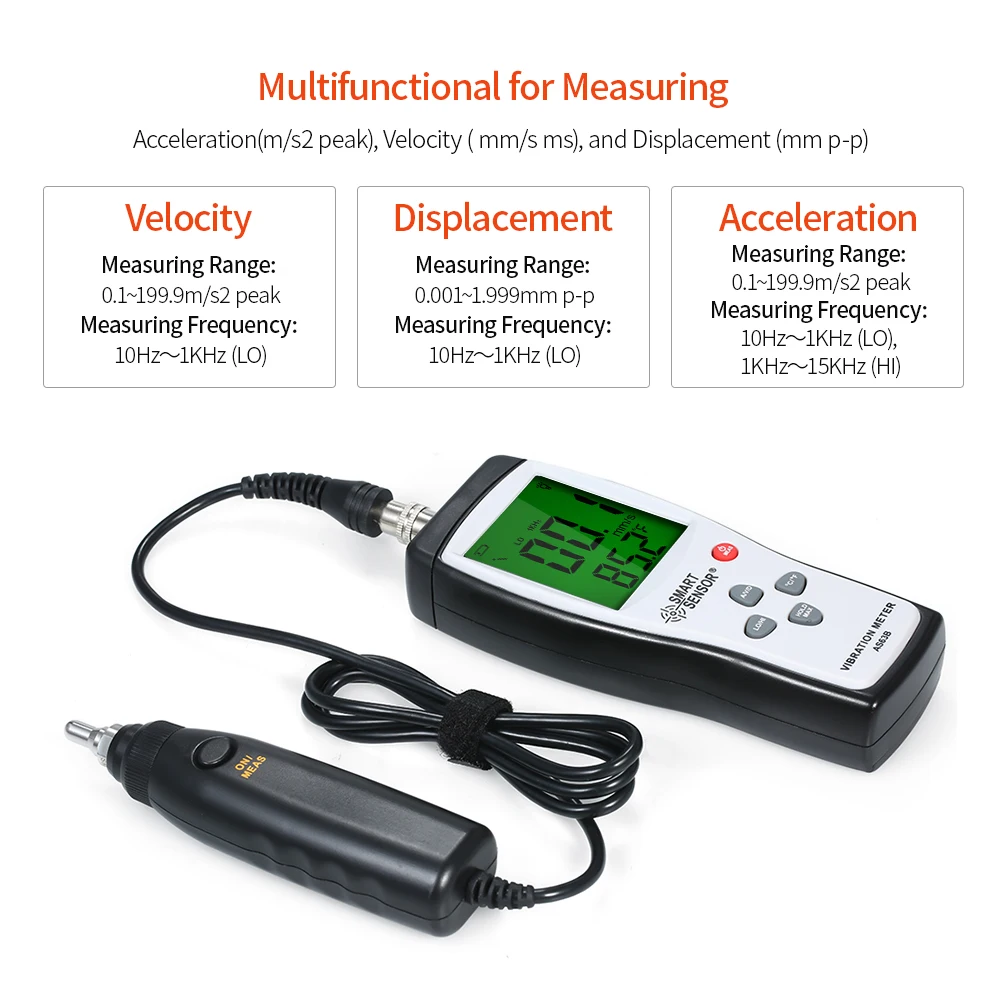 Vibrometer Acceleration Velocity Displacement Temperature Vibration ...