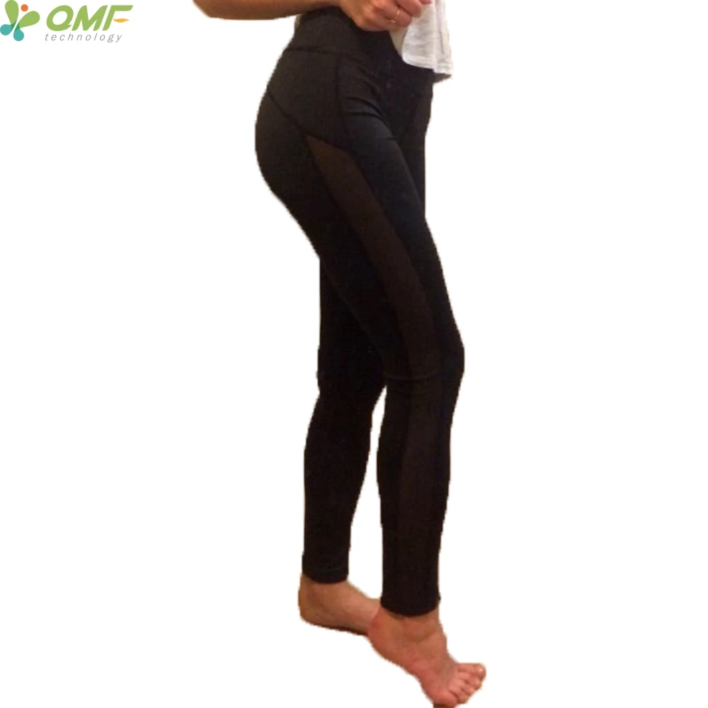 Women Translucent Leggings Compression Breathable Mesh Yoga Pants ...