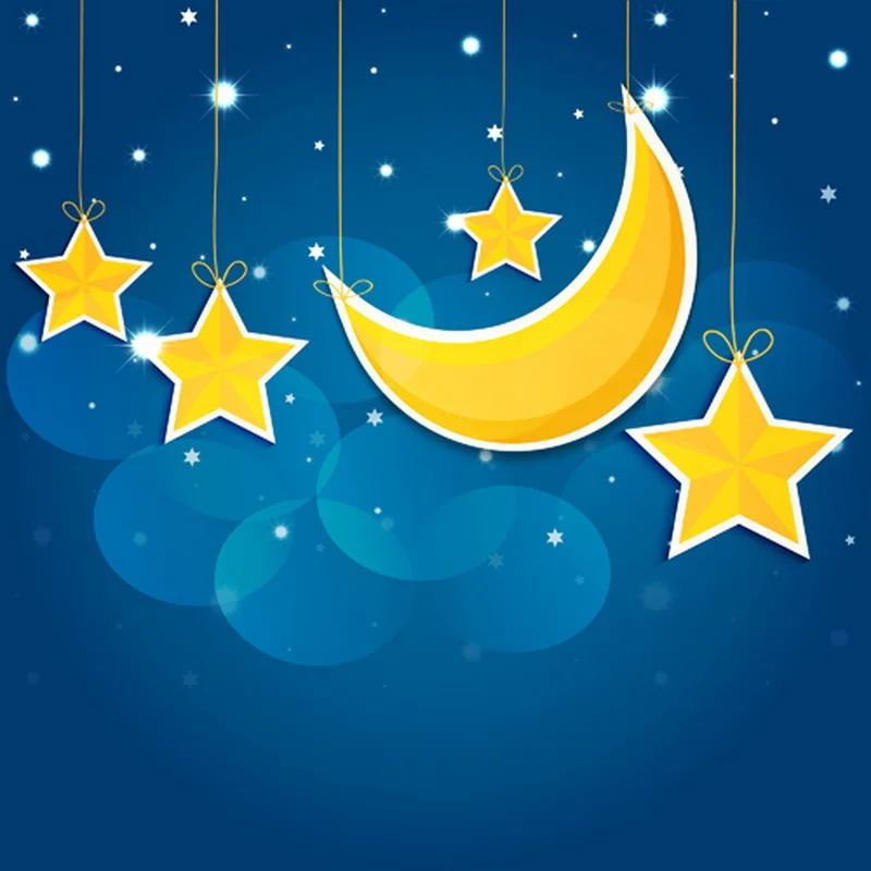 Baby Moon And Stars Background