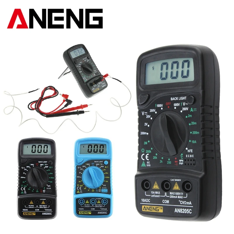 Digital Multimeter Auto Range Esr Meter Tester Transistor Test ...