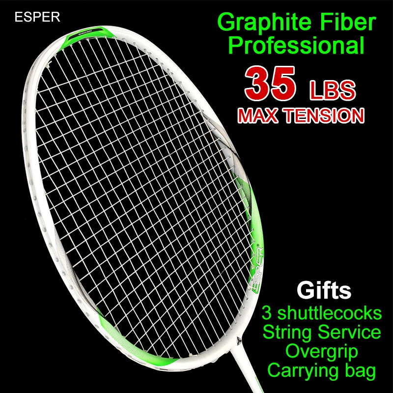 Esper Super Light Carbon Fiber Badminton Racket High Quality 4u ...