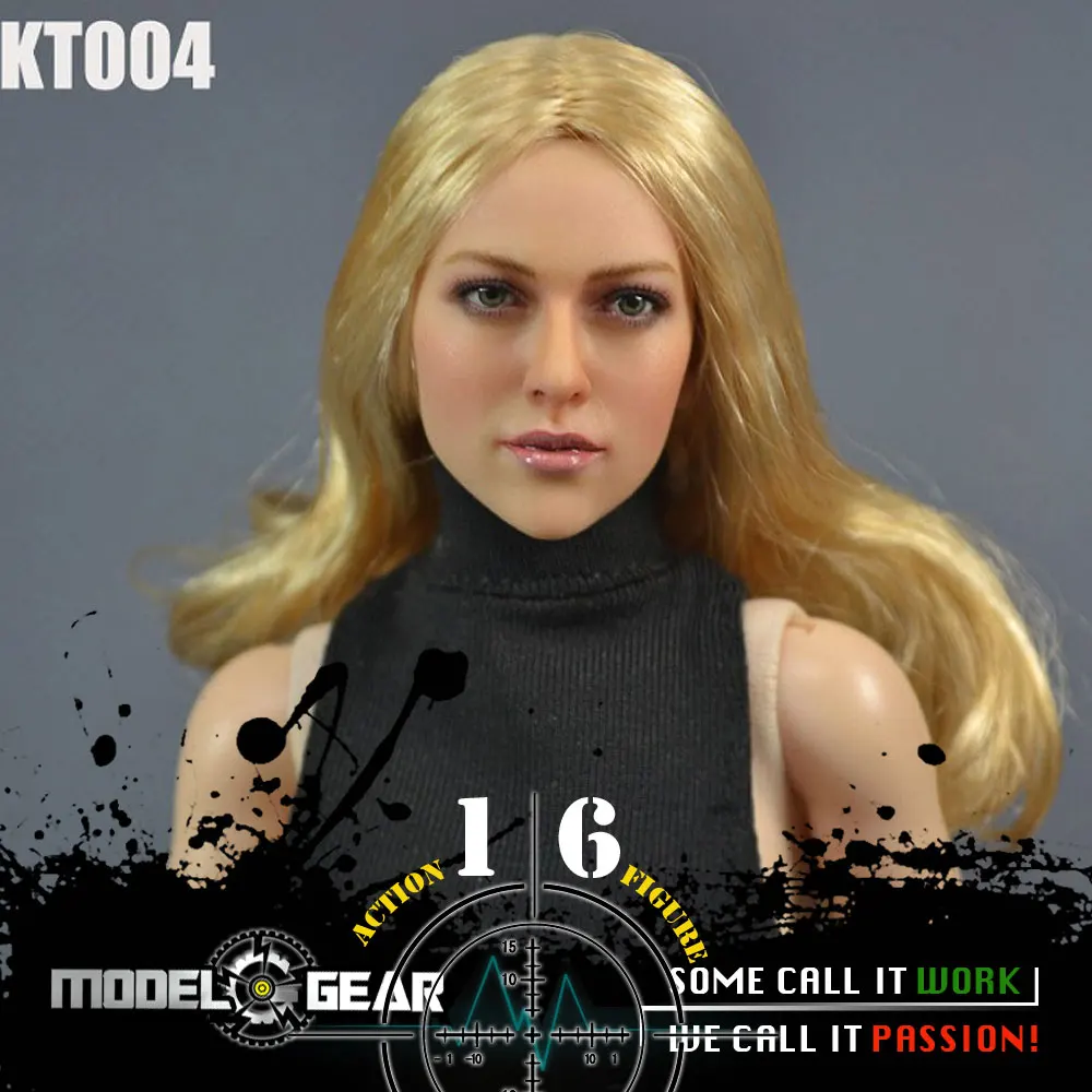 1/6 Scale KIMI TOYS Female Long hair Head Sculpt KT004 Model Toy ...
