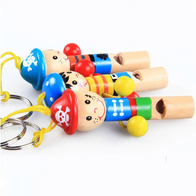 1pc Cute Baby Kids Wooden Whistle Pirates Developmental Toy Children ...