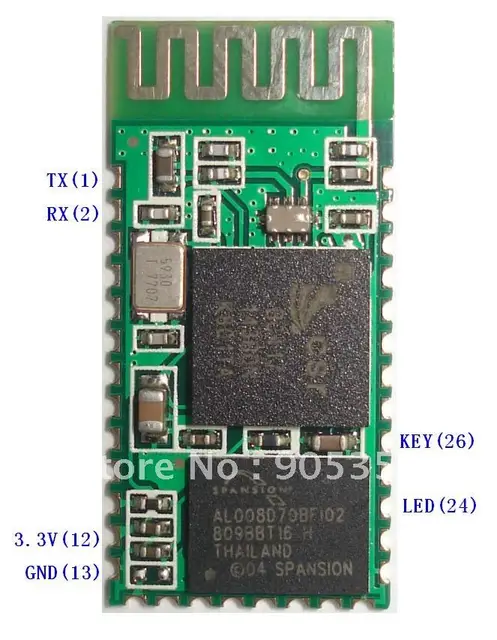 Hc 06 Bluetooth To Uart Converter Adapter Bluetooth Uart Rs232 Com Serial Converter