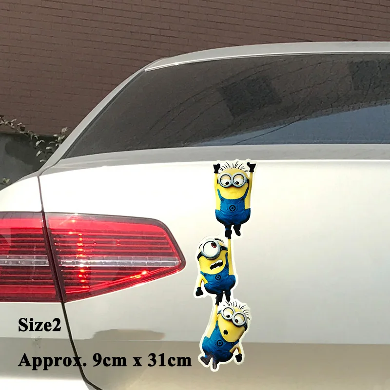 1pc Minions Car Sticker Shake hands Cute Funny Despicable Me Cartoon ...