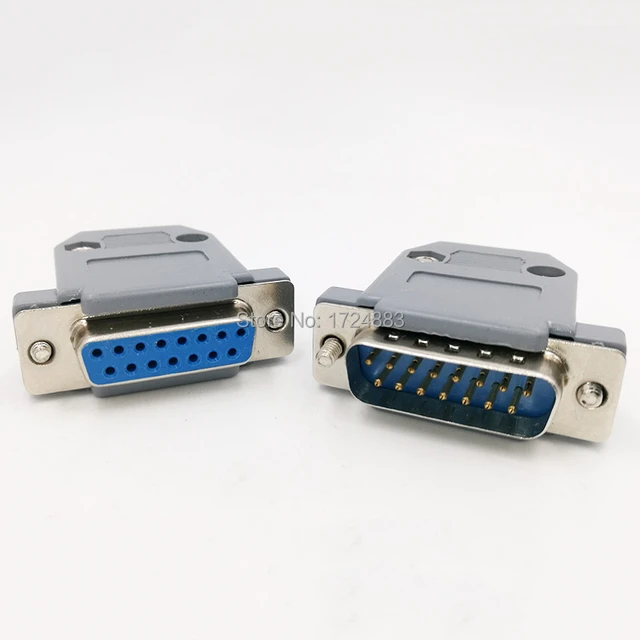 DB15 Male To Female All 15 Wires Connected 24 AWG PVC, 45% OFF