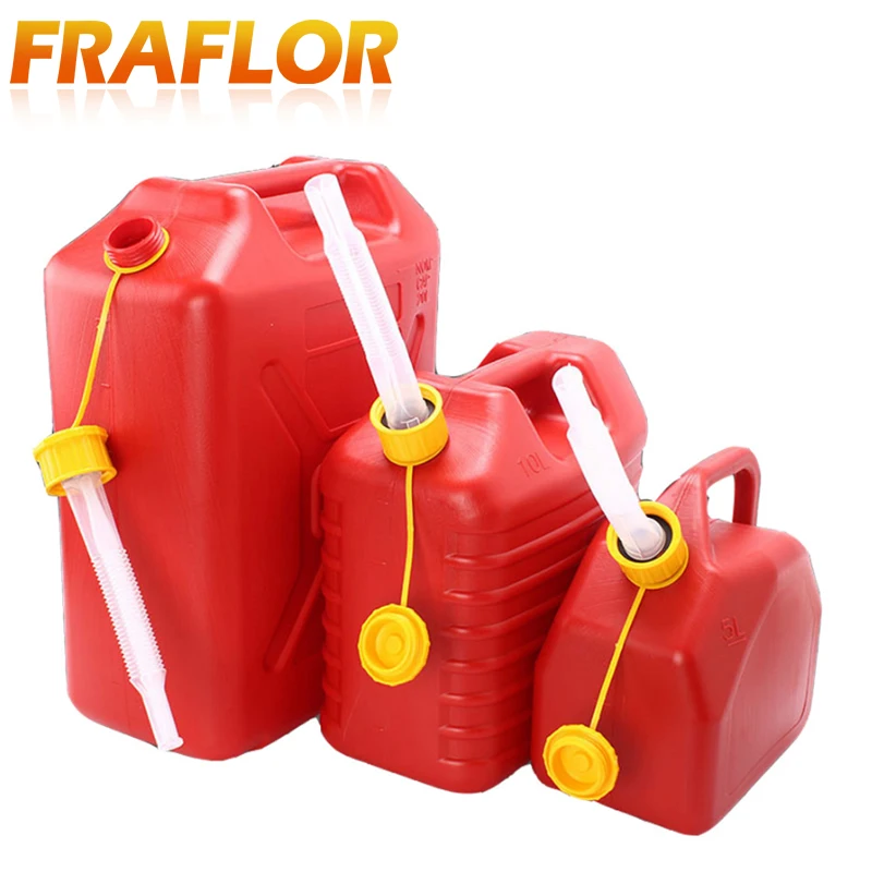 10L 5L Liters Spare Petrol Oil Gasoline Cans Fuel Tank Can Jerry Cans ...
