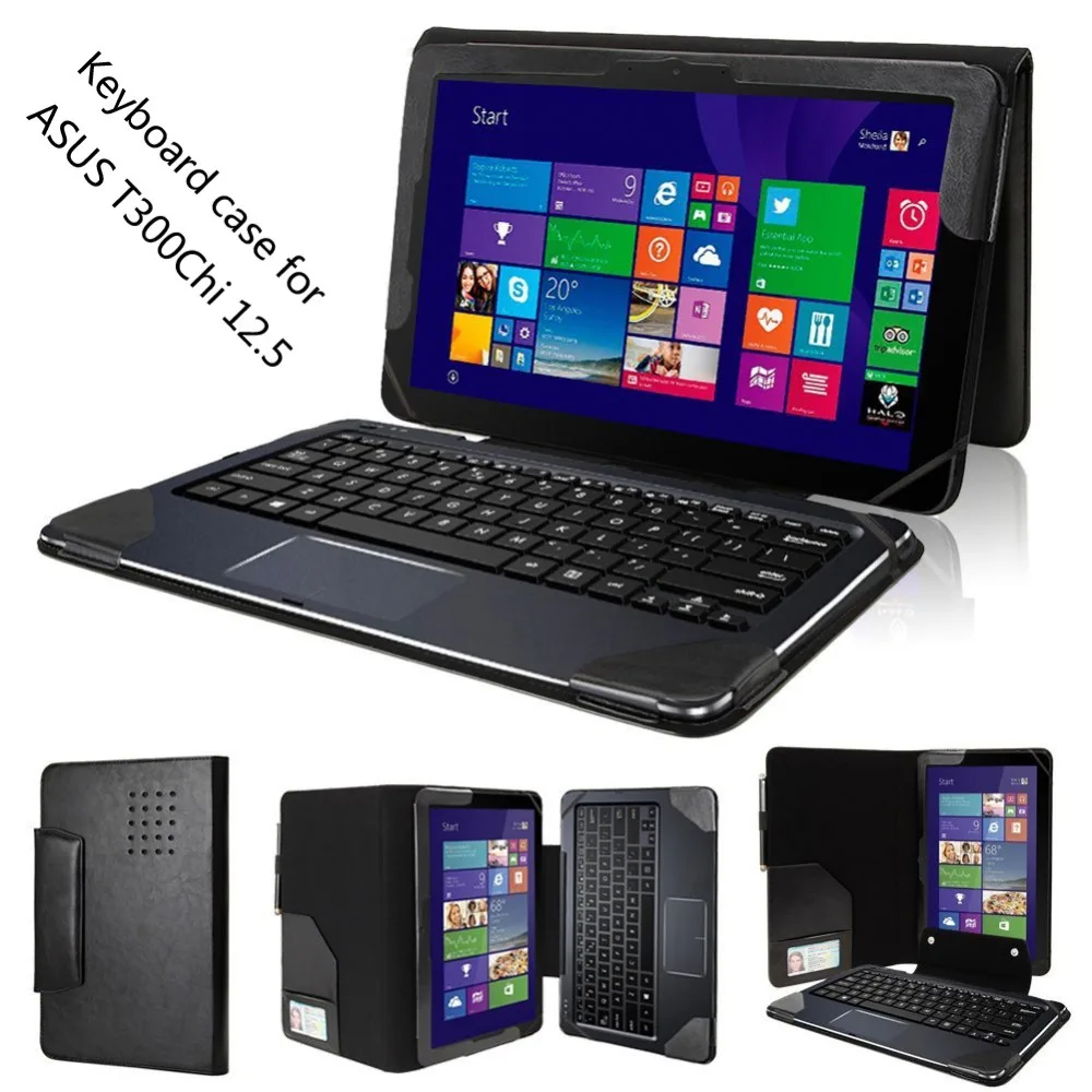 High quality Leather Keyboard Portfolio Stand Cover Case for Asus ...