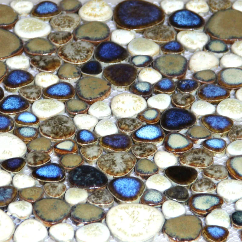 cobble stone ceramic mosaic tiles for kitchen backsplash tile bathroom ...