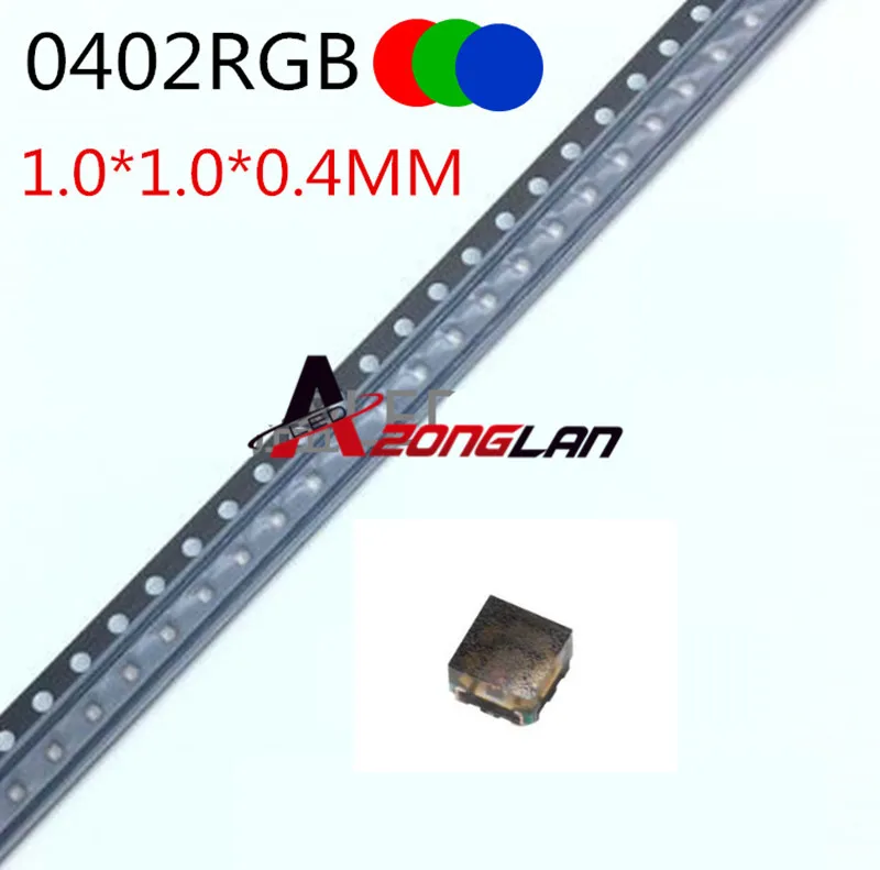 1000pcs/lot Smd 0402 Rgb Full Color 0404 Red/green/blue Common Anode ...