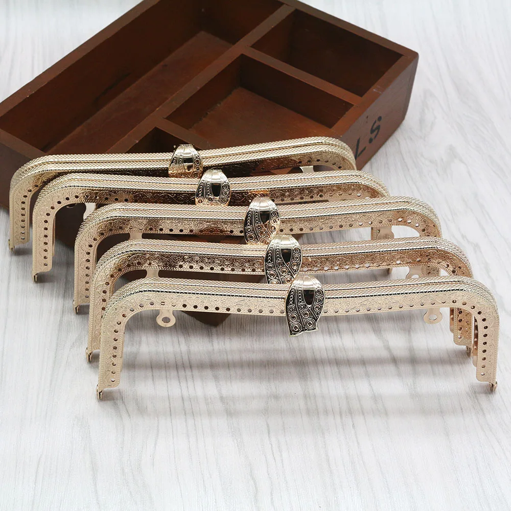 20cm Metal Purse Frame 3 pcs Rectangular Bag Frame Light Gold Fashion ...
