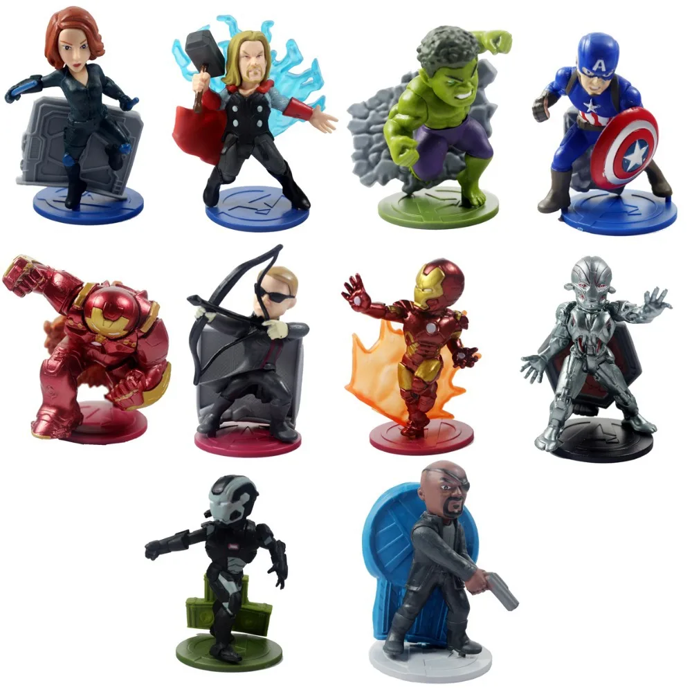 10pcs-Figures-Marvel-Avengers-Age-of-Ultron-Captain-America-Thor-Iron ...